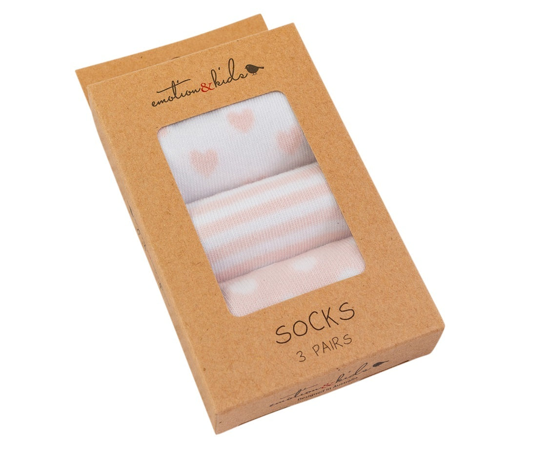 Emotion & Kids Socks 3-6m 3pk – The Hamper Co Geraldton